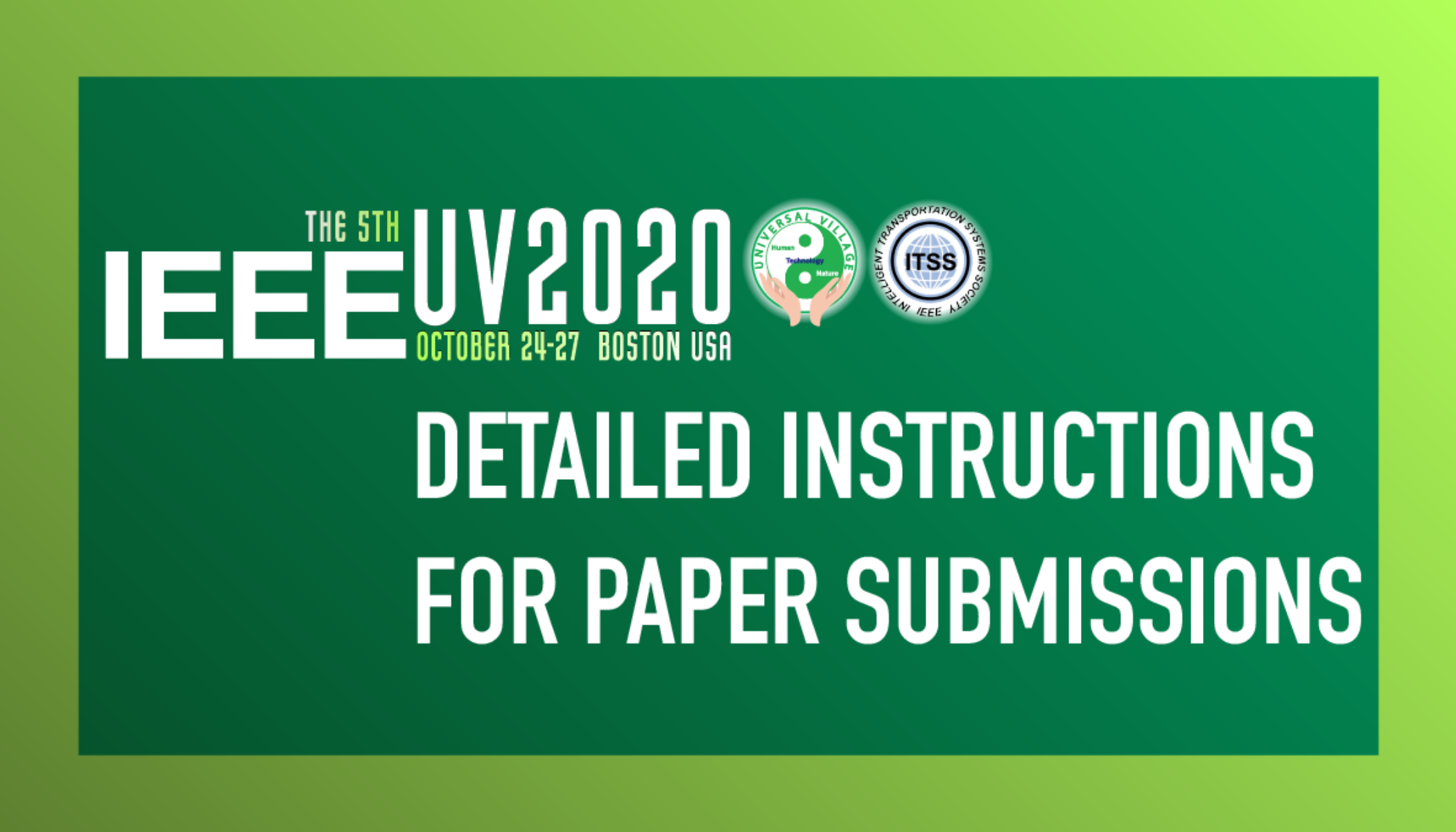 Instructions for Paper Submissions – IEEE UV
